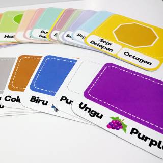 Jual Flashcard color and shape / Flash Card / kartu pintar mengenal ...