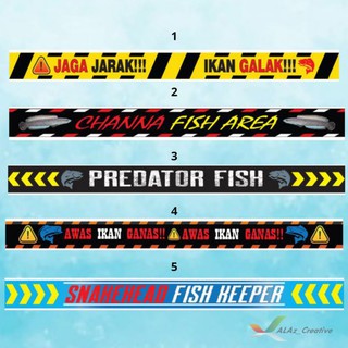 Jual STIKER STICKER TANK AQUARIUM IKAN IWAK GALAK PREDATOR 60cm,80cm ...