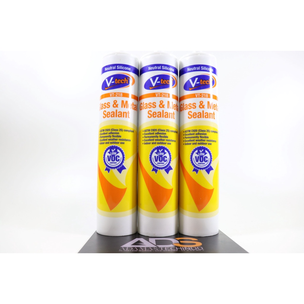 Jual VTECH VT 218 GLASS & METAL SILICONE SEALANT LOW VOC | Shopee Indonesia
