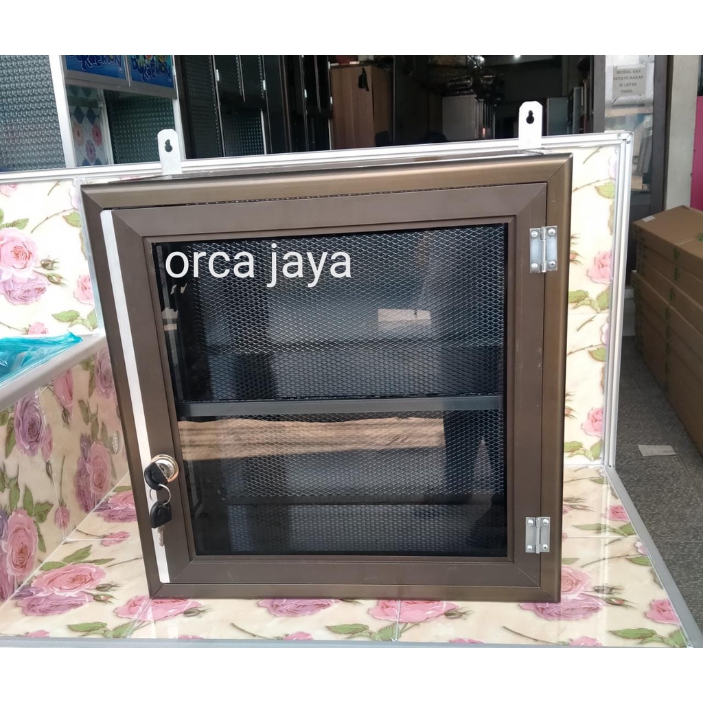 Jual RAK SERBAGUNA/RAK KACA KOTAK OBAT/RAK KOSMETIK/FULL ALUMINIUM ...