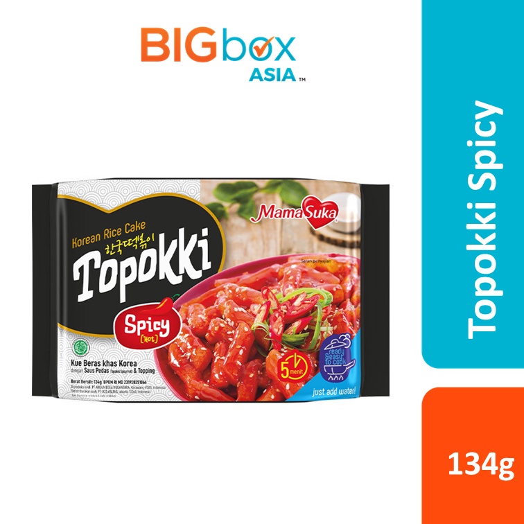 Mamasuka Korean Rice Cake Topokki Hot Spicy 134g (EXP: 9 May 2023) | pgmall