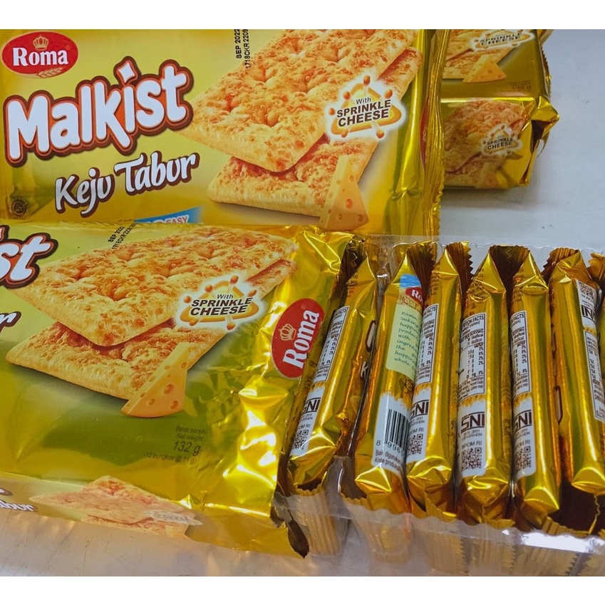 Jual Malkist Roma Malkist Keju Tabur - Harga Per Kemasan (isi 12 ...