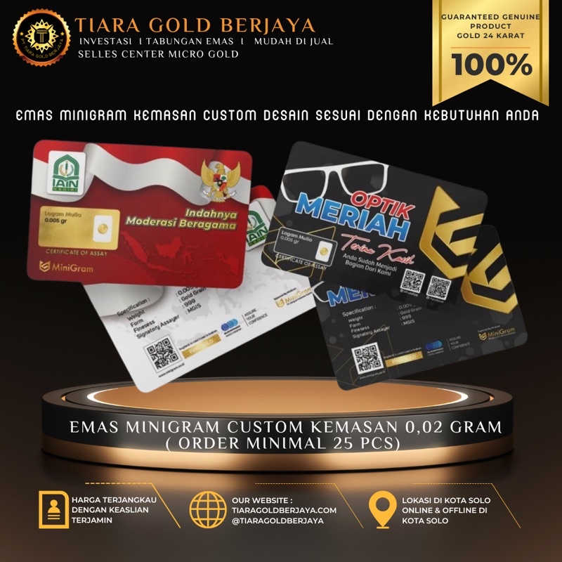 Jual Emas MiniGram Custom Desain 0,02 Gram_emas Custem desain sesuai ...