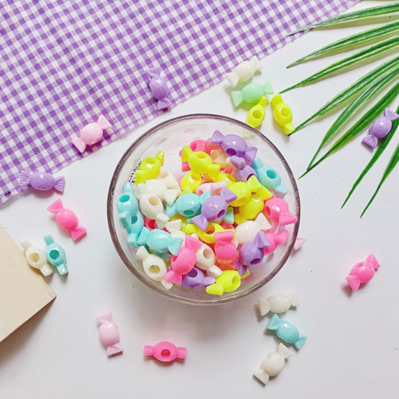 Jual 20g -+19pcs Manik Permen Mote Susu Permen, Manik Permen Warna ...