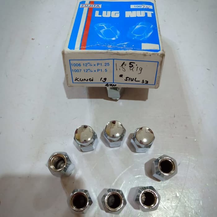 Jual Mur / Baut Roda Racing Universal 12 x 1.5 Chrome Merk Fujita ...