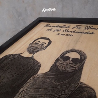 Jual SKETSA KAYU, SKETSA WAJAH, LUKISAN KAYU, KADO ULANG TAHUN, BINGKAI ...