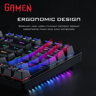 Jual GAMEN Keyboard Titan II Keyboard Gaming Mechanical Wired Pluggable ...