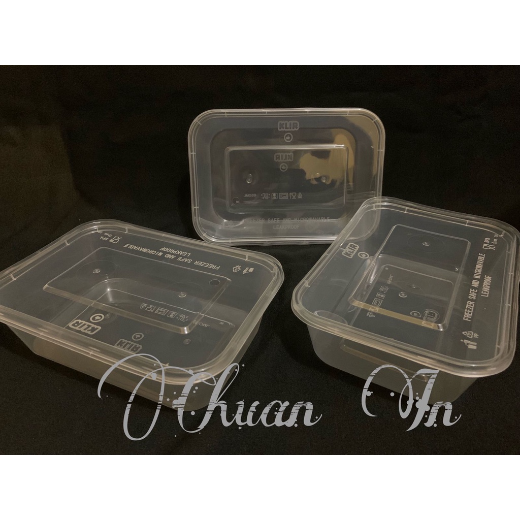 Jual Thinwall Persegi Panjang 750ml Tutup Free Packing Kotak Makan