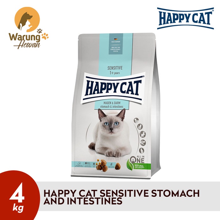Jual Happy Cat Sensitive Stomach and Intestines 4 Kg Indonesia|Shopee ...