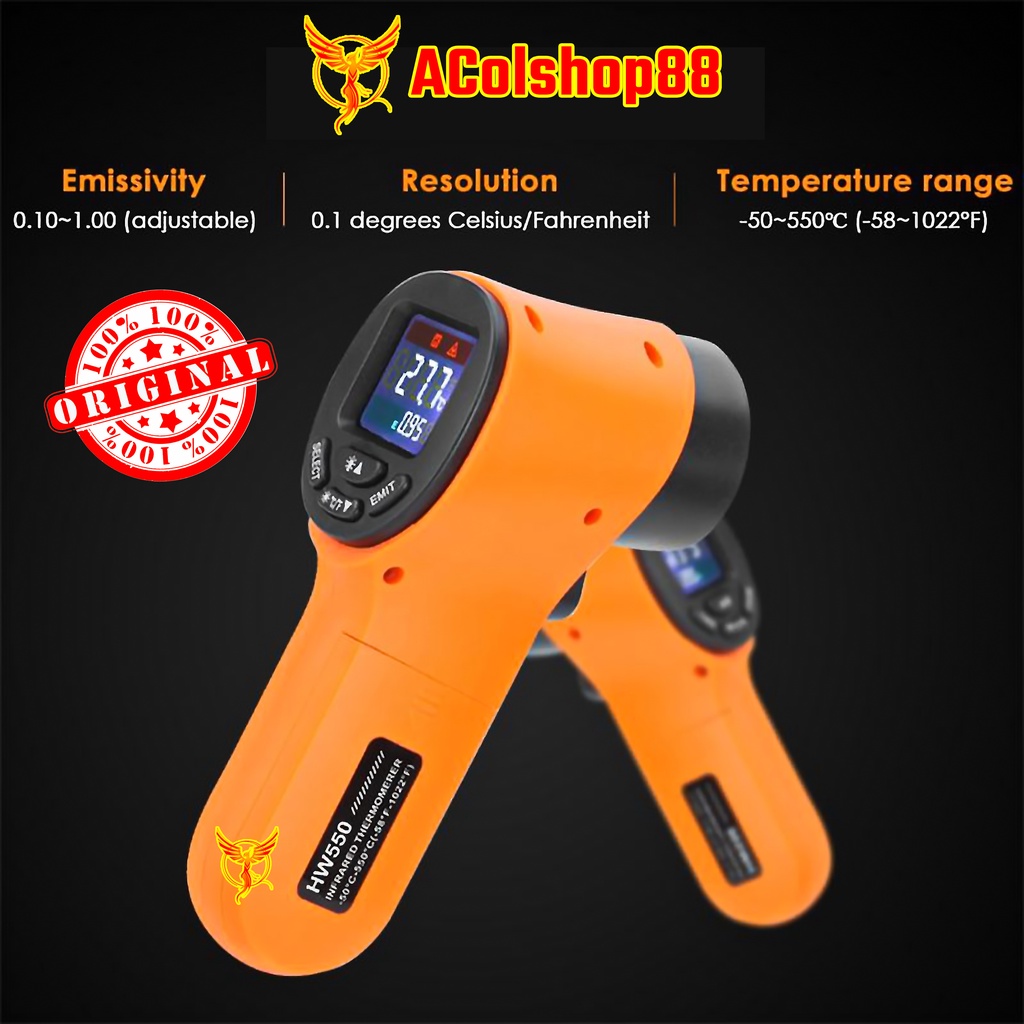 Jual TERMOMETER INDUSTRI HW550 TERMOGUN BENDA INDUSTRIAL INFRARED ...