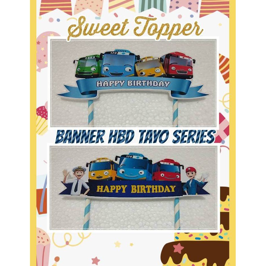 Topper HBD tema bisa request, tidak pakai nama utk hiasan kue | Shopee ...