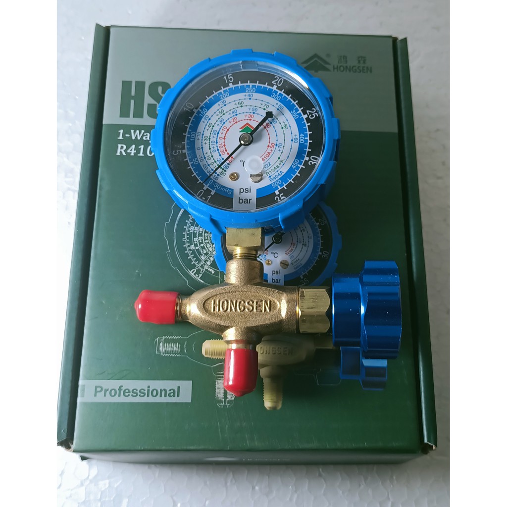 Jual Kran Manipol Single Alat Ukur Freon Kulkas AC Hongsen HS-466NAL ...