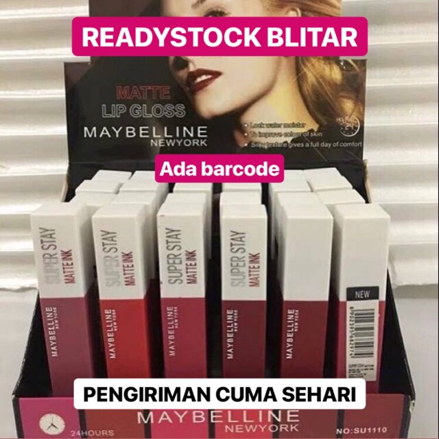 Jual Ada barcode Maybelline Lipcream Lipmatte Superstay Matte Ink ...