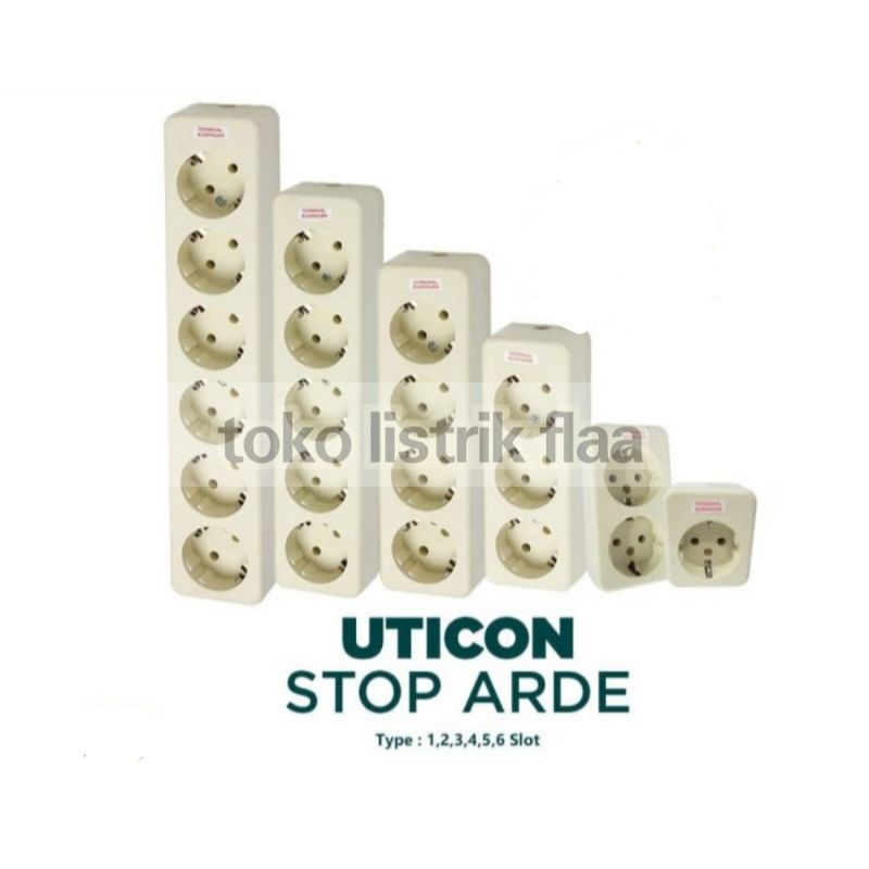 Jual STOP KONTAK UTICON COLOKAN TERMINAL BAGUS LENGKAP 1 / 2 / 3 / 4 / 5 / 6 LUBANG POLOS PUTIH ...