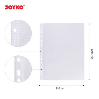 Jual (PERPACK) PP Pocket / Sheet protector A4 & F4 Joyko SHP201-10 ...