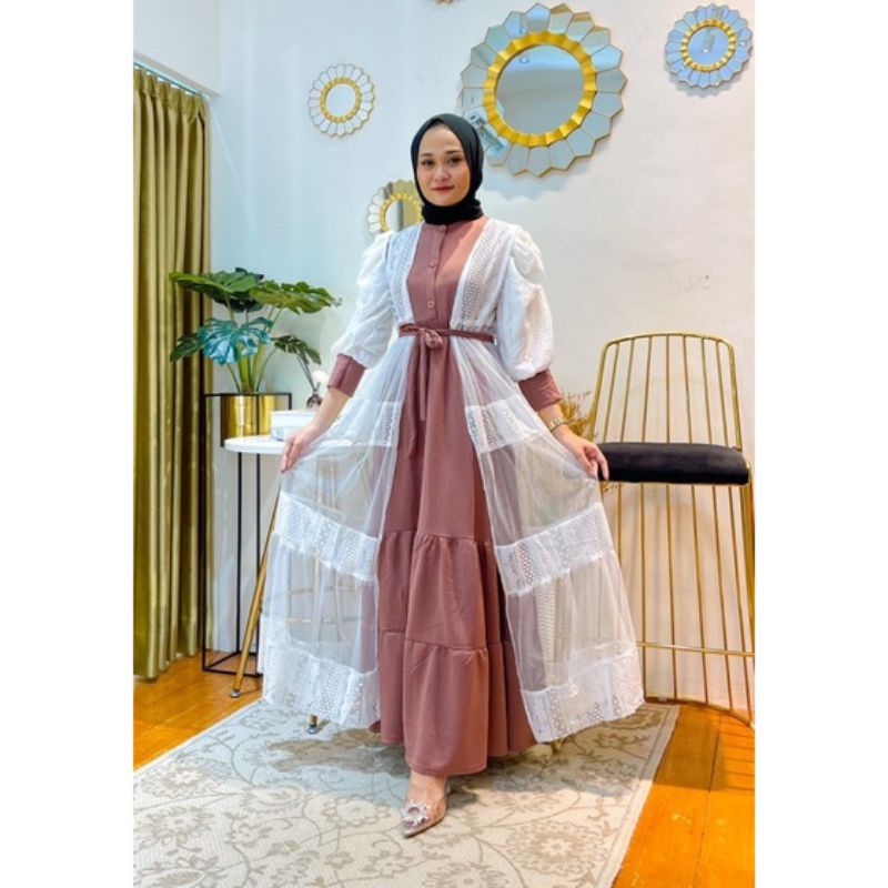 Jual GAMIS CRINGKLE KOMBI TILE/SET 2IN1 TILE/GAMIS ROMPI TERPISAH/BARU ...