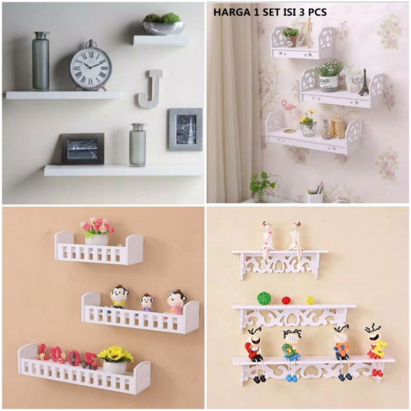 Jual Rak Dinding Tempel Minimalis Serbaguna Kayu Vintage Susun | Shopee ...