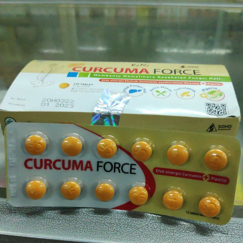 Jual Curcuma force tablet 1 blister @12 tablets | Shopee Indonesia