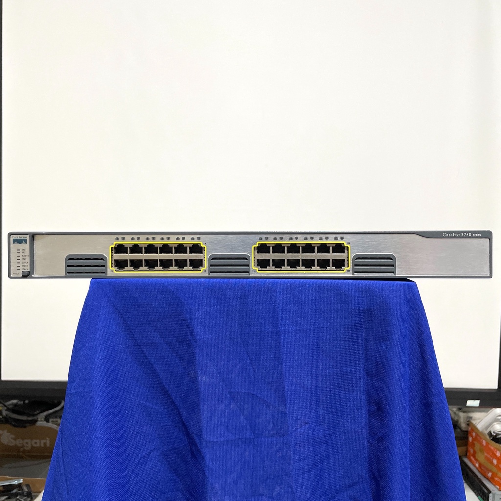 Jual switch hub cisco 3750g 24 t s 24 port gigabit manage | Shopee ...