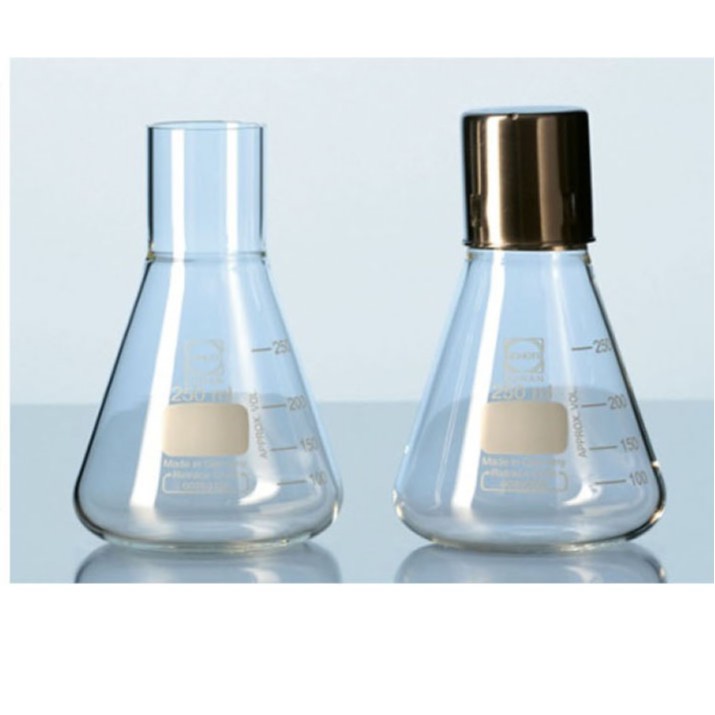 Jual KULTUR FLASK 300mL Erlenmeyer Sharpe staight with out metal caps ...