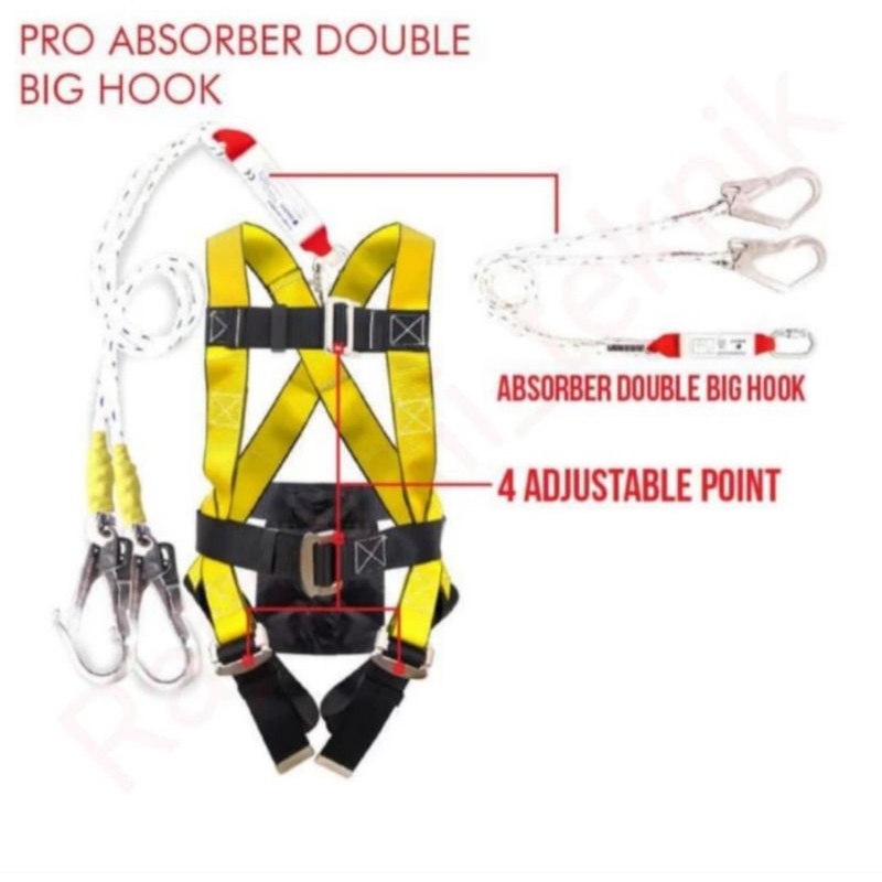 Jual Full Body Hardness PRO ABSORBER DOUBLE BIG HOOK / FBH PRO Absorber ...