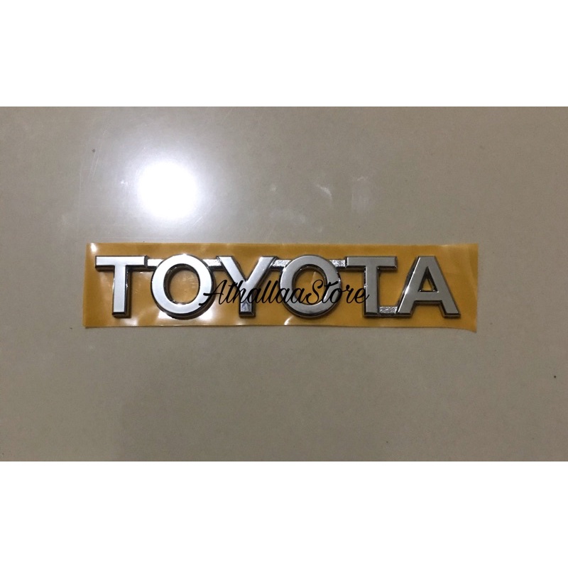 Jual EMBLEM LOGO TULISAN TOYOTA ukuran sedang | Shopee Indonesia