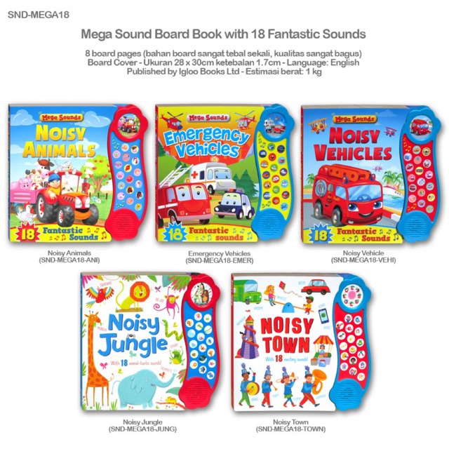 Jual SOUND BOOK WITH 18 FANTASTIC SOUNDS - BOARD BOOK YANG SANGAT TEBAL ...