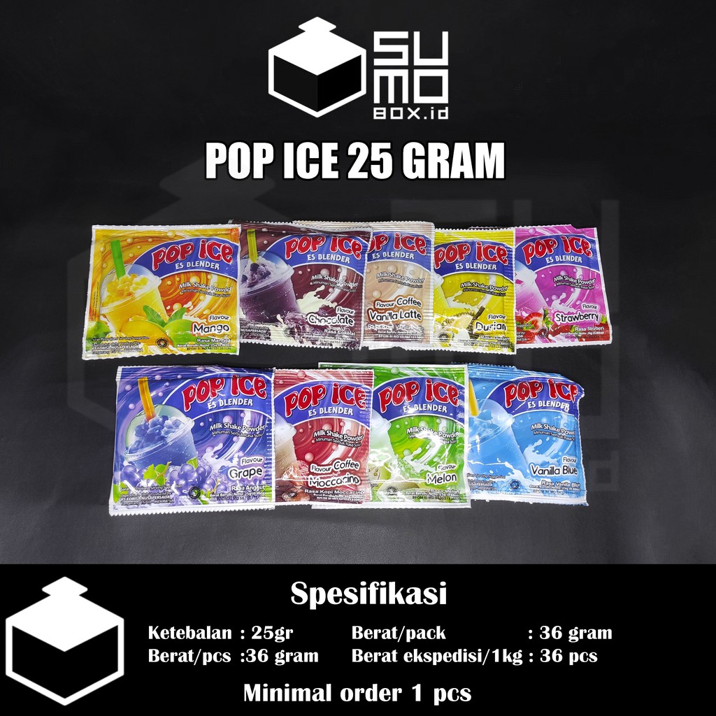 Jual Pop ice 25gram / Es blender sachet [ECERAN] | Shopee Indonesia