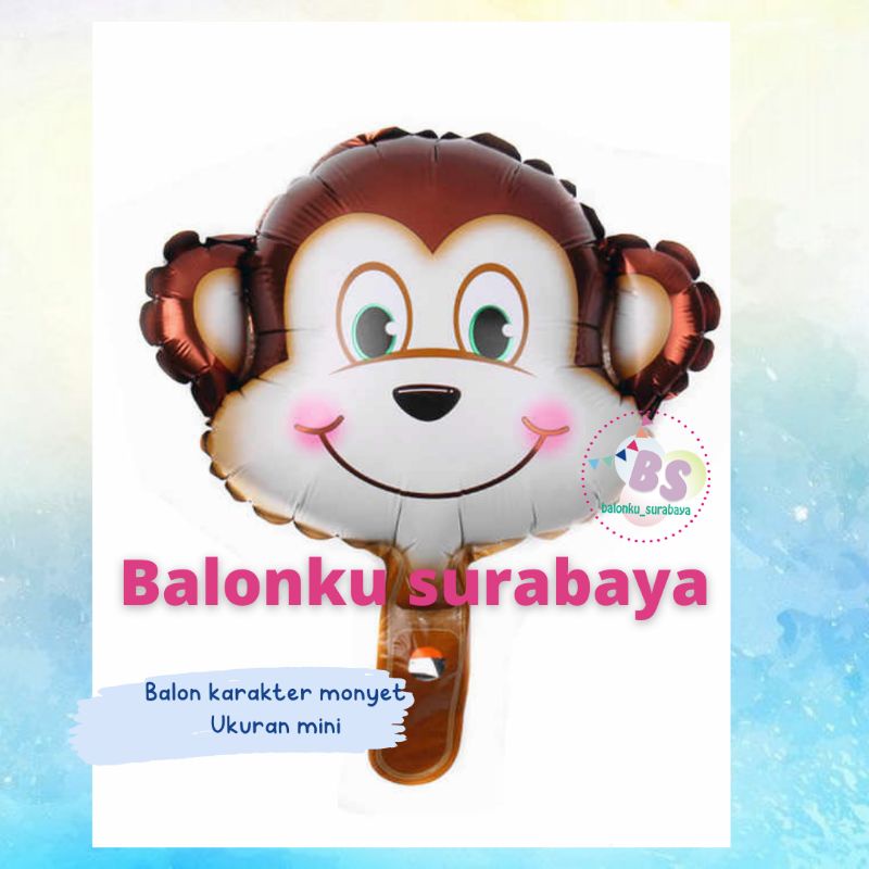 Jual balon animal kepala hewan binatang monyet ukuran mini | Shopee ...