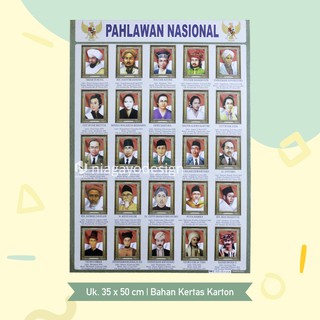 Jual Poster Edukasi Anak / Poster Anak Lembaran : Pahlawan Nasional ...