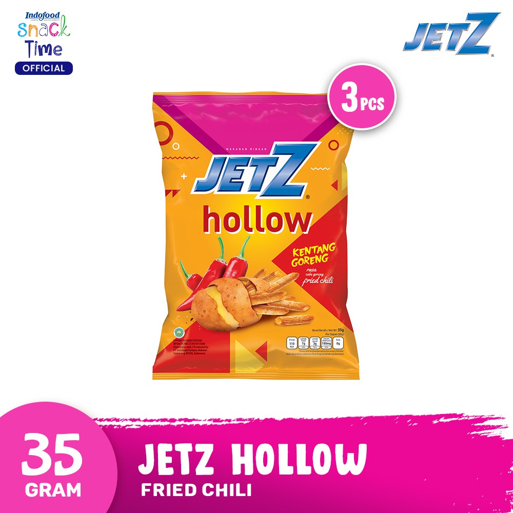 Jual JetZ Hollow Fried Chili 35 Gr - 3 Pcs Indonesia|Shopee Indonesia