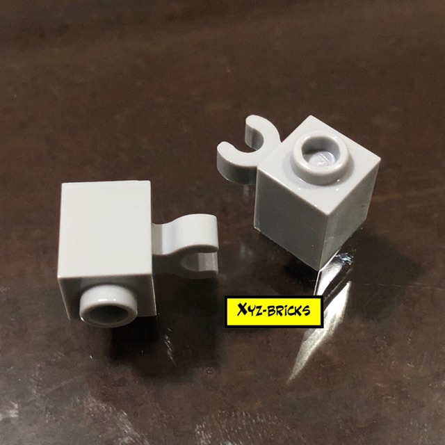 Jual LEGO PARTS 4533772 - Brick 1x1 with Horizontal Holder Medium Stone ...