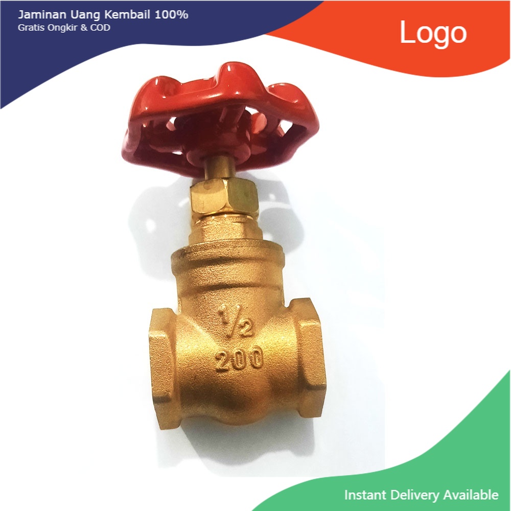 Jual STOP KRAN 1/2 inch GATE VALVE KUNINGAN KRAN PDAM MURAH 1/2" DRAT Mirip Onda | Shopee Indonesia
