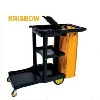 Jual krisbow troli kebersihan trolley janitor dorong troli sampah ...