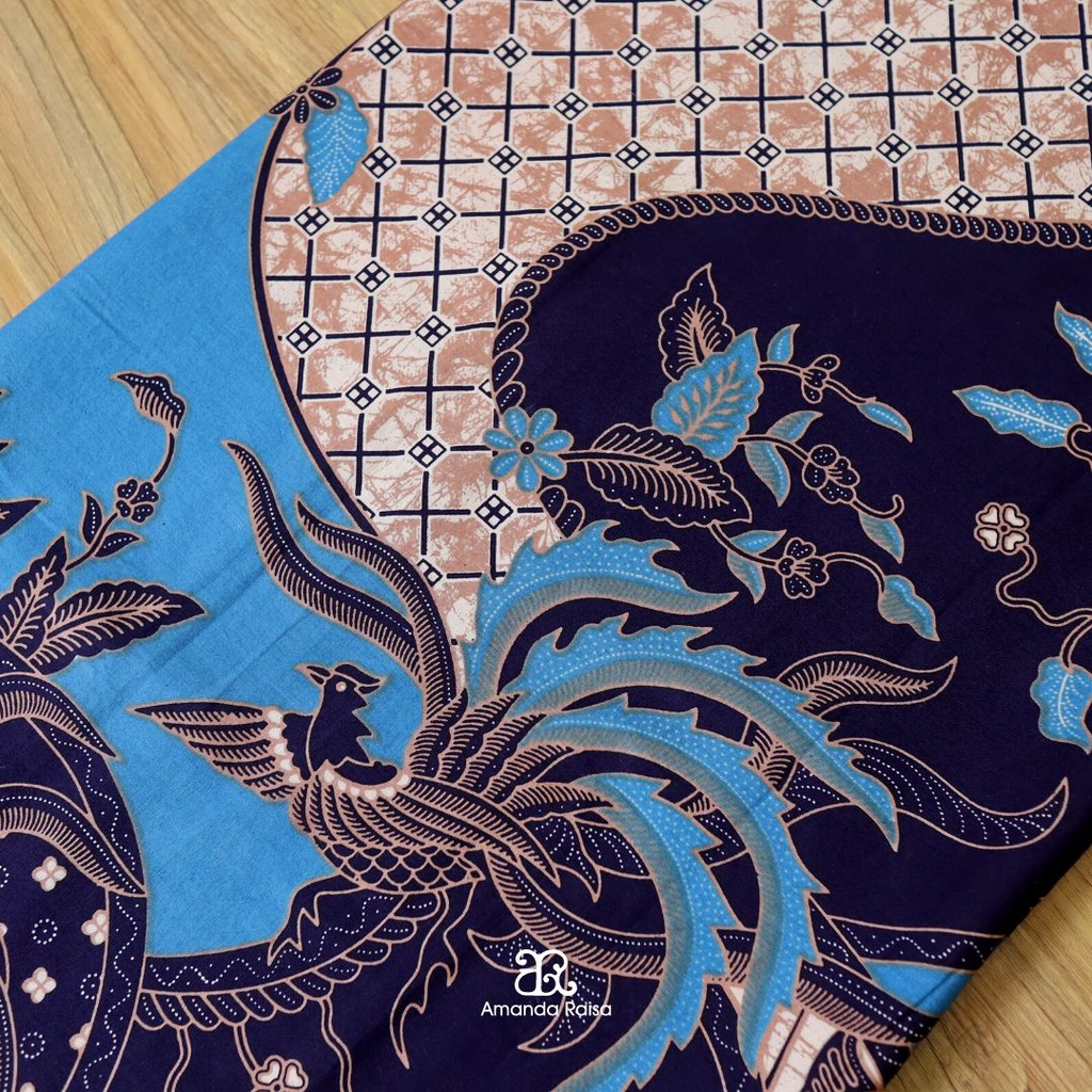 Jual Kain Batik Meteran Potongan Motif Peksi Latar Biru | Shopee Indonesia
