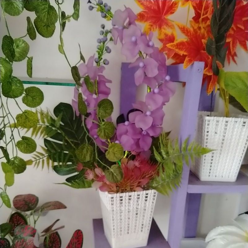 Jual bunga akrilik anggrek jumbo bunga artificial bunga mewah | Shopee ...