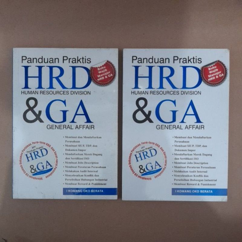 Jual Panduan Praktis HRD & GA - I Komang Oko Berata | Shopee Indonesia Jual Panduan Praktis HRD & GA - I Komang Oko Berata | Shopee Indonesia