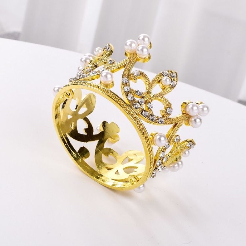 Jual hiasan roti mahkota topper tart hiasan mahkota roti gold | Shopee ...