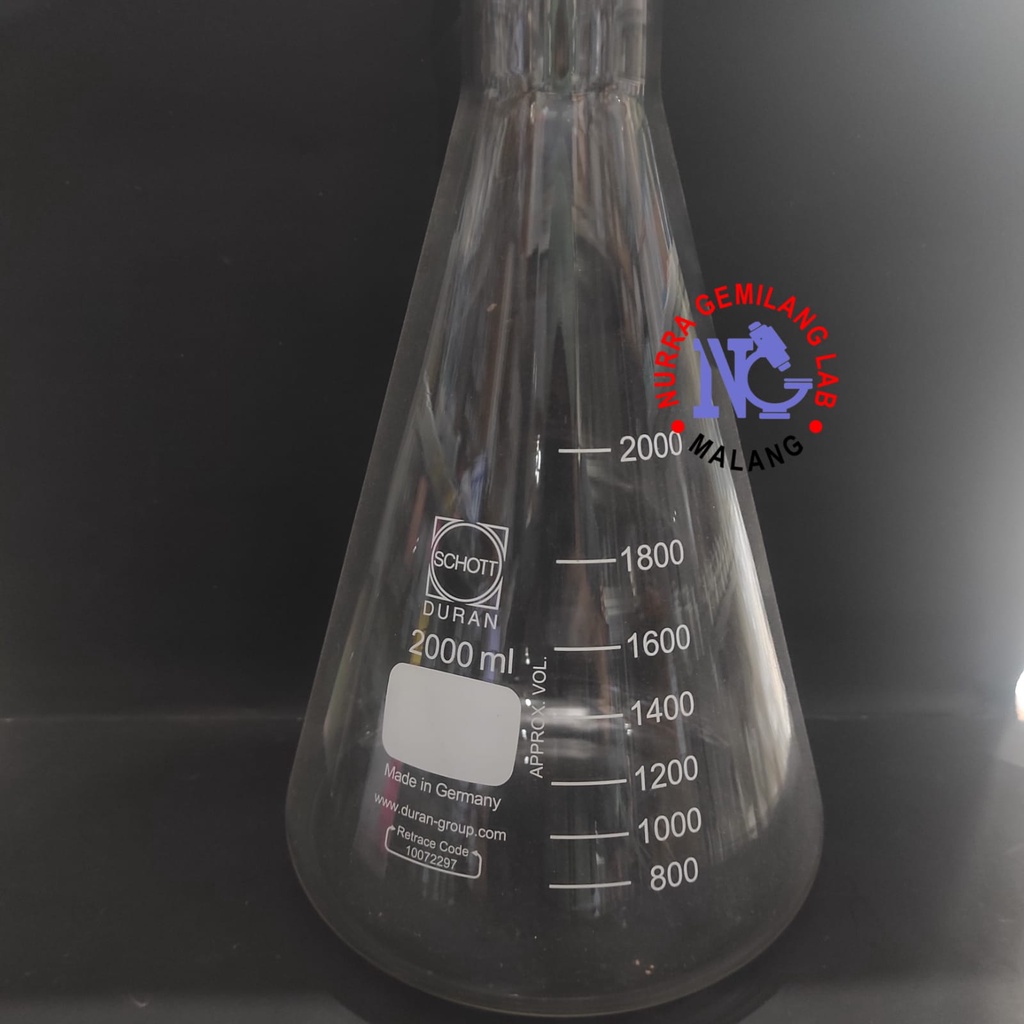 Jual Erlenmeyer Flask Duran 2000ml | Shopee Indonesia