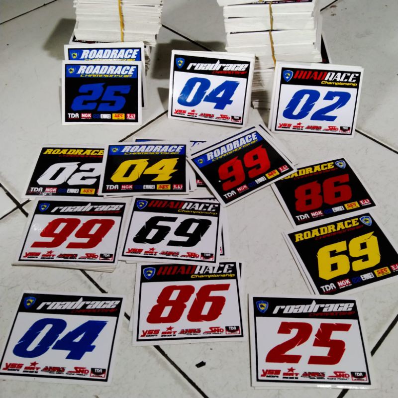 Jual Stiker nomor start, sticker angka,Sticker Roadrace,stiker balap ...