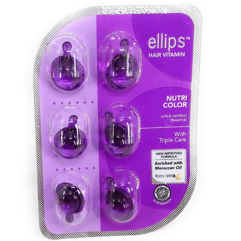 Jual Ellips Hair Vitamin Nutri Color Sachet Isi 6 Butir ( Ungu ...