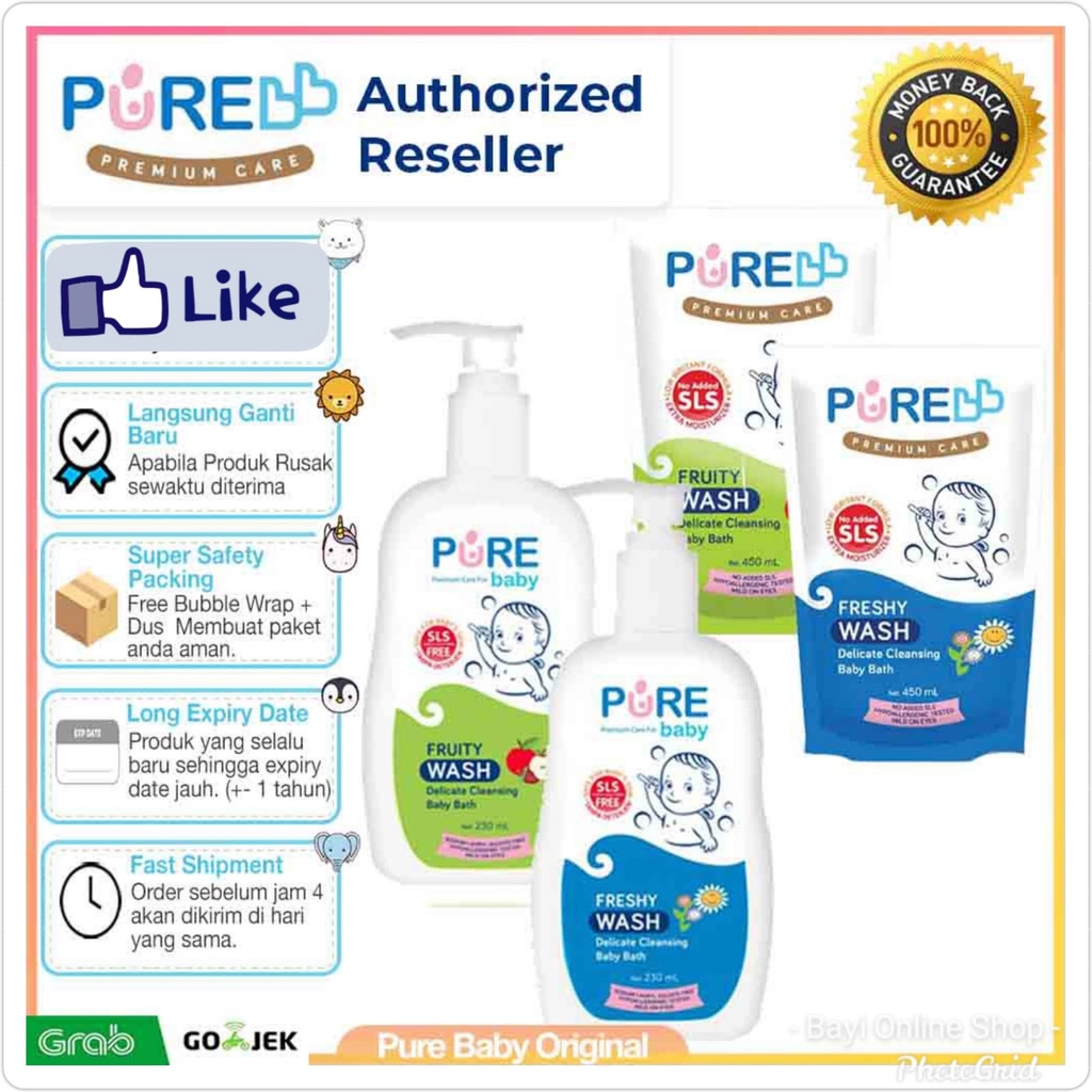Jual Pure Baby Wash 2 in 1 Sabun Mandi Bayi (Kulit Sensitif Aman ...