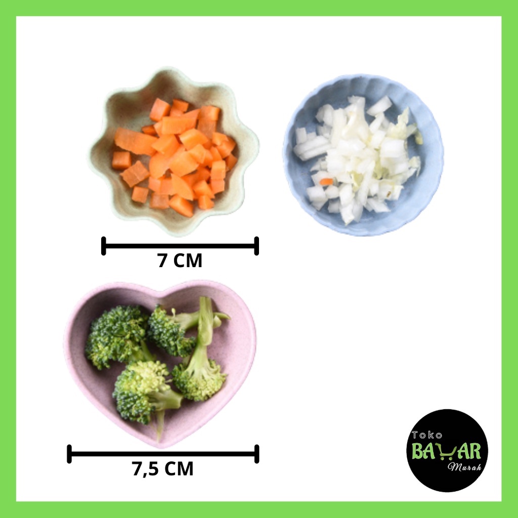 Jual Mangkok Sambal Bentuk Bunga / Mangkok Saos Kecap Bentuk Love ...