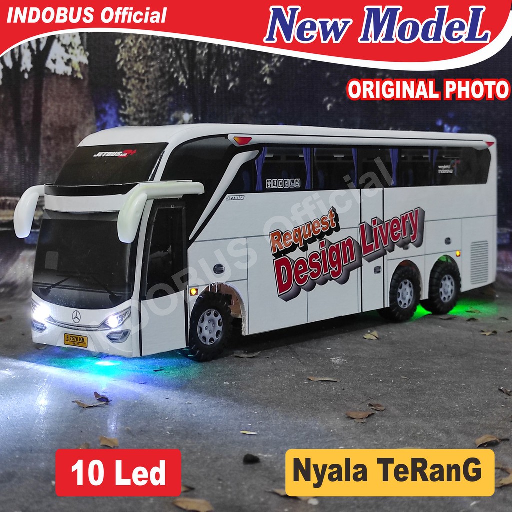 Jual INDOBUS Additional Custom Ganti livery Miniatur Lampu Double ...