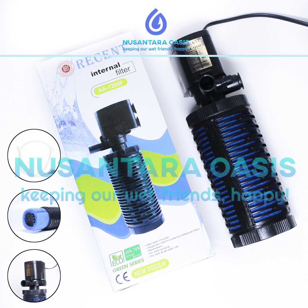 Jual POMPA AIR AQUARIUM INTERNAL FILTER RECENT AA 1200 F SUMBERSIBLE ...