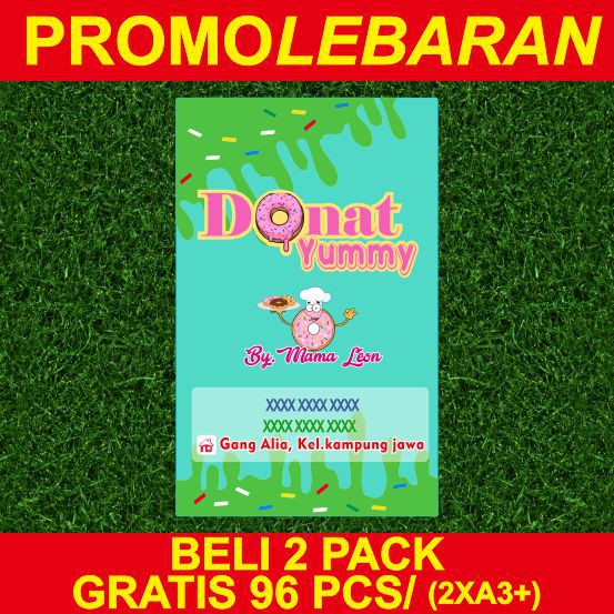 Jual STIKER LABEL PRODUK PERSEGI PANJANG "DONUT" Indonesia|Shopee Indonesia
