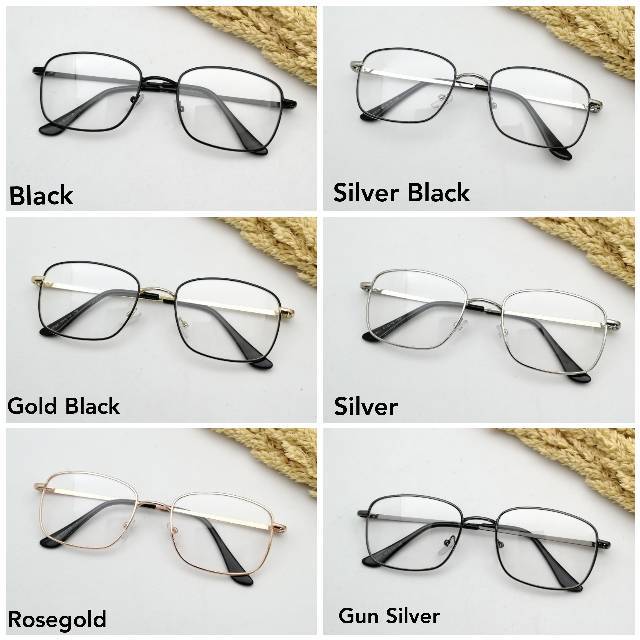 Jual Frame Kacamata Besi kotak Stainless - Anti radiasi Photocromic ...