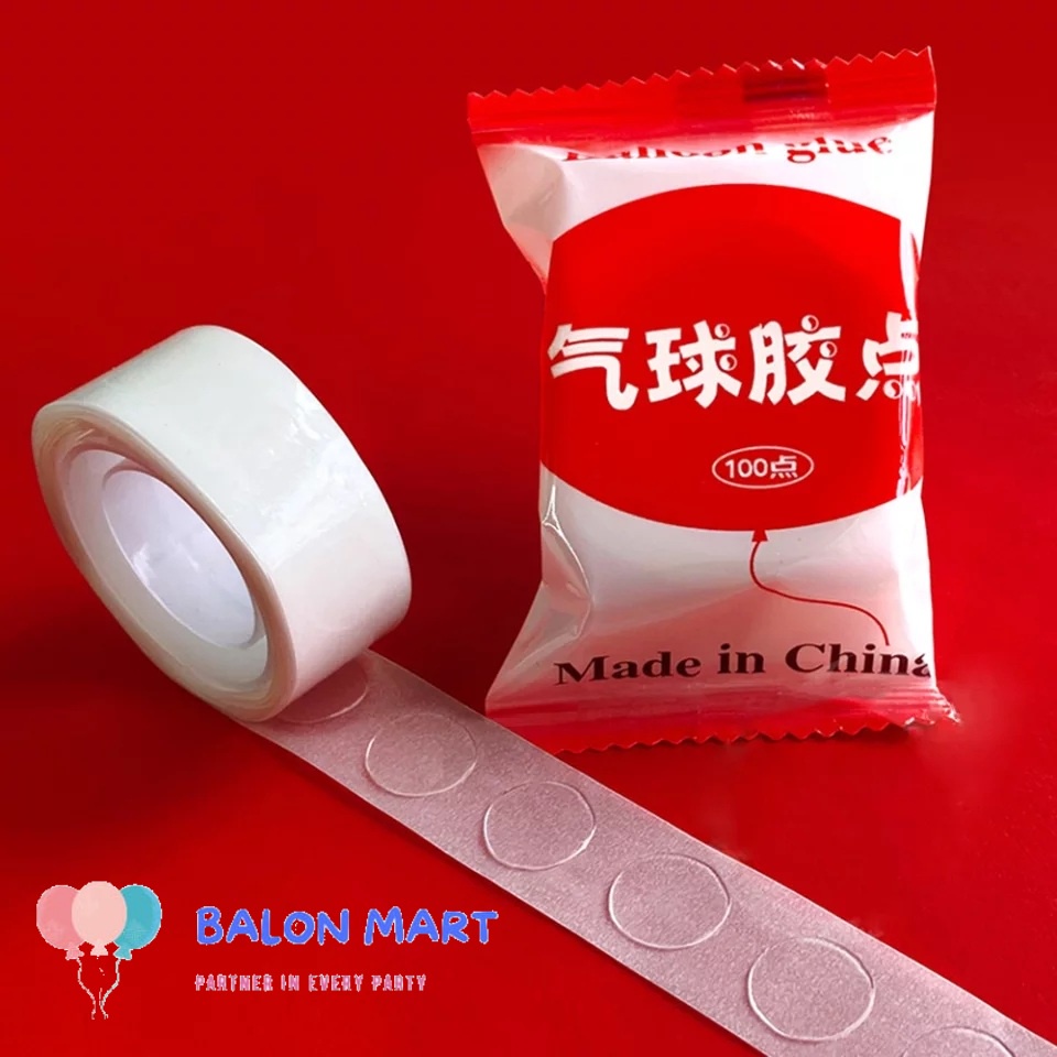 Jual Lem Balon / Perekat Balon 1 Roll isi 100 | Shopee Indonesia