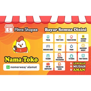 Jual Banner Mitra Shopee | Spanduk Mitra Shopee Terbaru Boleh Custom Desain dan Ukuran | Shopee ...