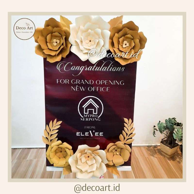 Jual Papan Bunga Kertas / Karangan Bunga Jakarta Tangerang Soft Opening ...